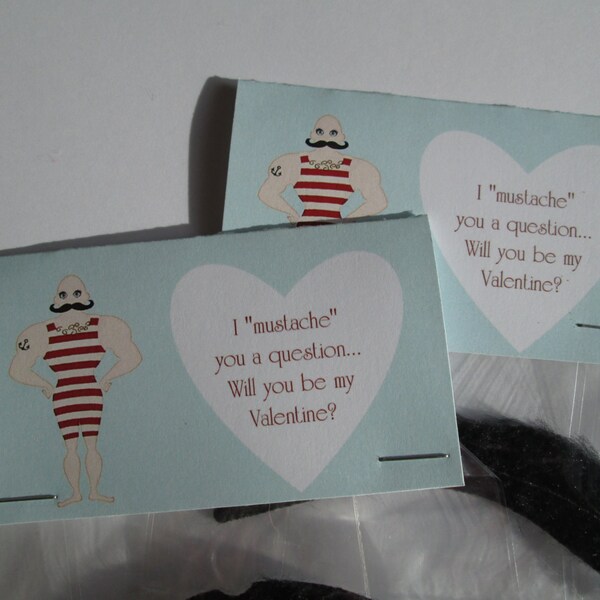 Mustache Valentine - Etsy