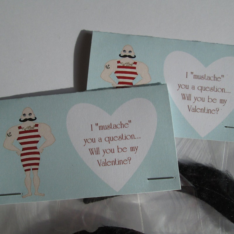 Mustache Valentine - Etsy