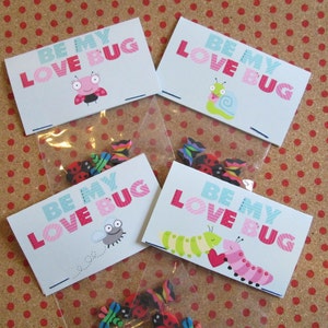 Set of 10 Be My Love Bug Valentines, With 3 Bug Erasers, 3.5 by 2 ...