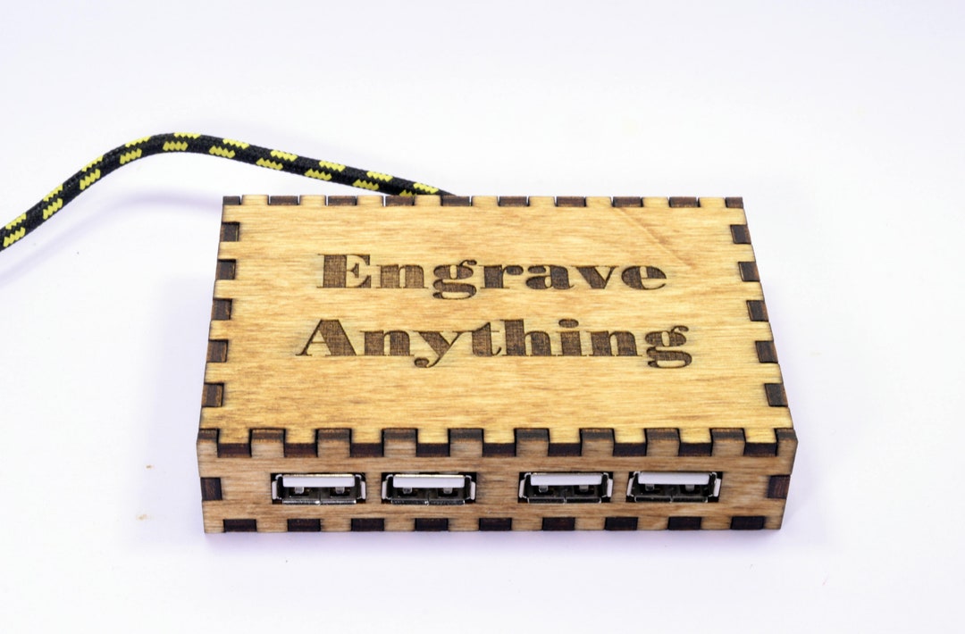 Pesonalized USB 2.0 Hub Low Profile Steampunk / Industrial Style School ...