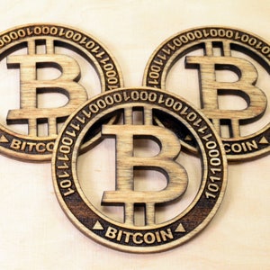 Bitcoin BTC Physical Cutout Coin - Crypto Currency Token - Collectible ...