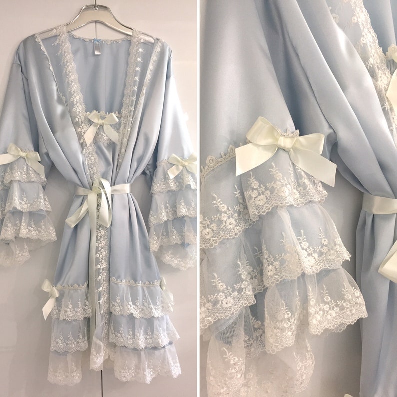 Gorgeous Negligee Set Feminine Negligee Set Satin Nightgown | Etsy