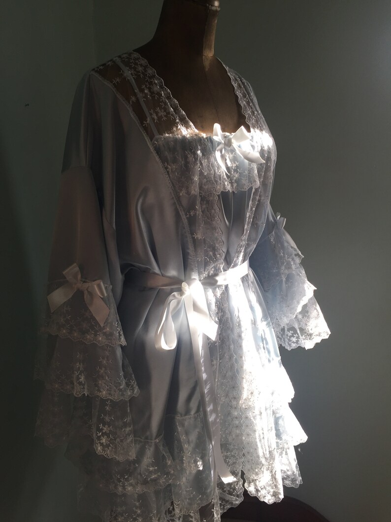 Gorgeous Negligee Set Feminine Negligee Set Satin Nightgown | Etsy