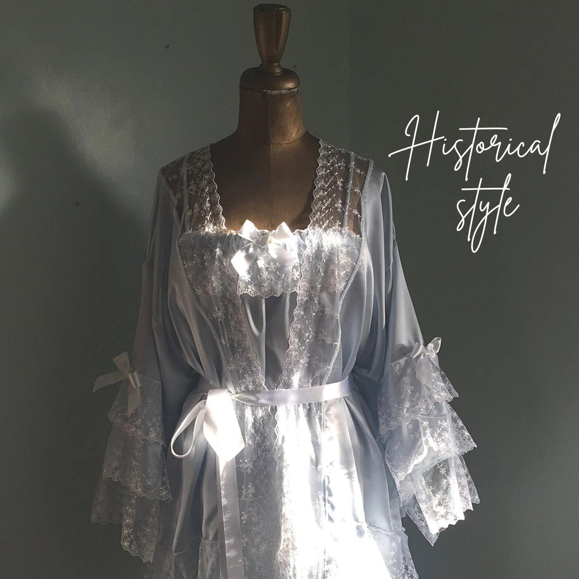 Gorgeous Negligee Set Feminine Negligee Set Satin Nightgown | Etsy