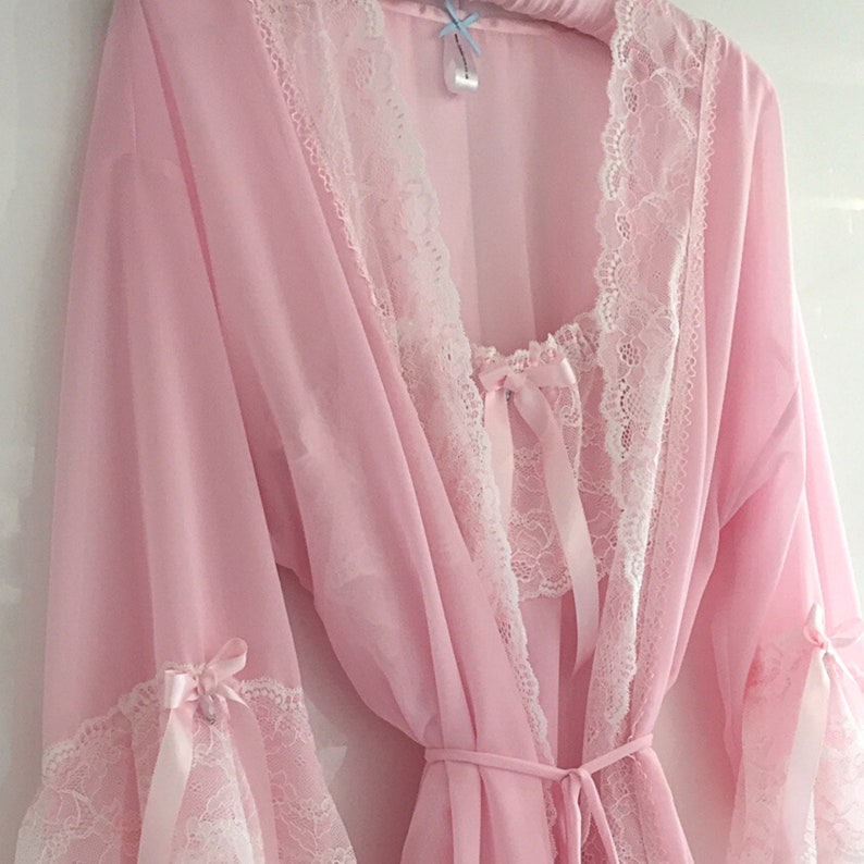 Gorgeous Negligee Set Feminine Negligee Set Sheer Nightgown | Etsy