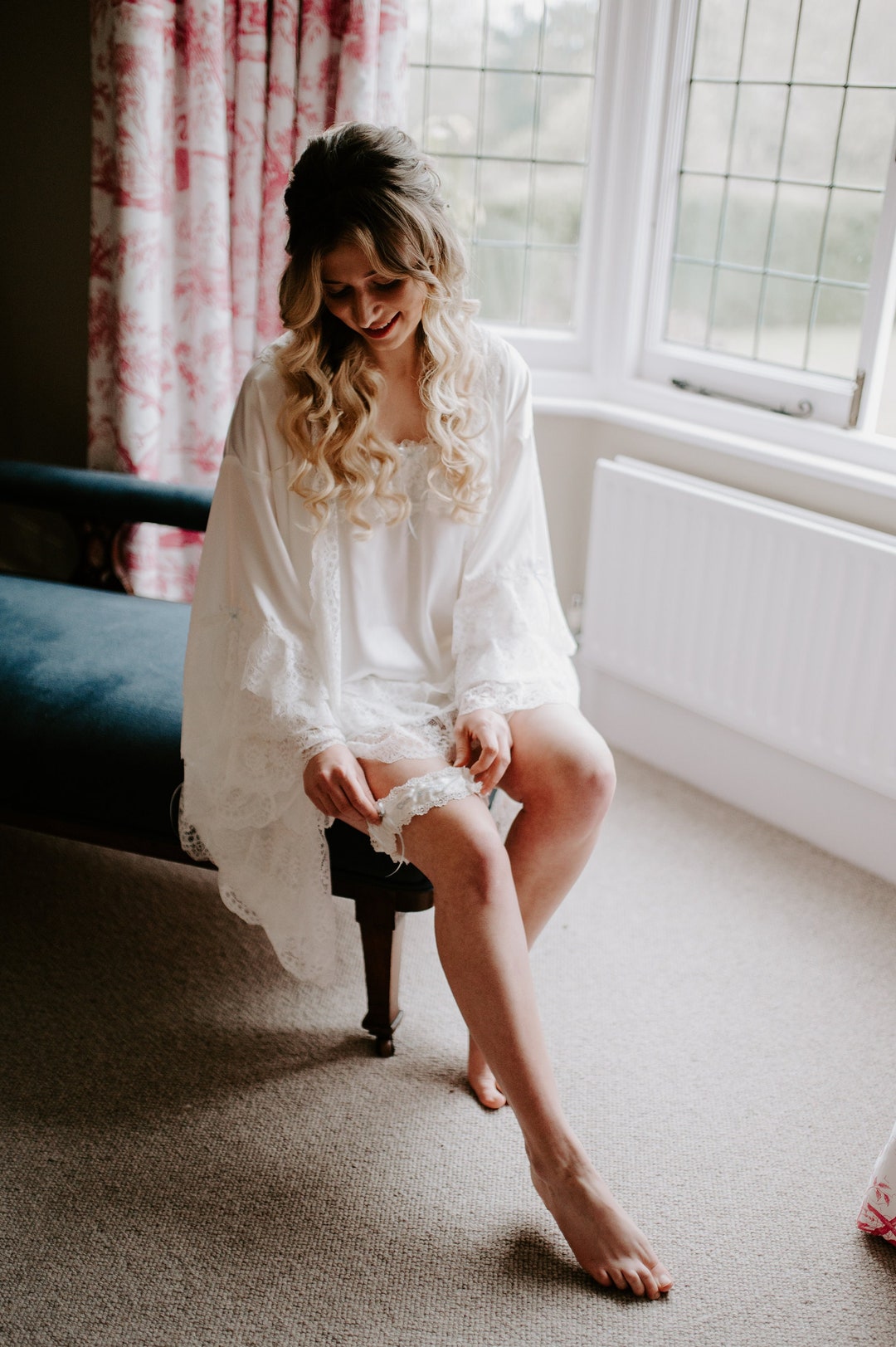 Gorgeous Negligee Set! Feminine Negligee Set - Satin Nightgown - Frilly ...