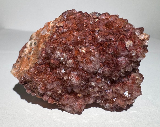 Rare 2.1” Red Hematite Quartz Crystal Cluster 70g Mineral Specimen ...