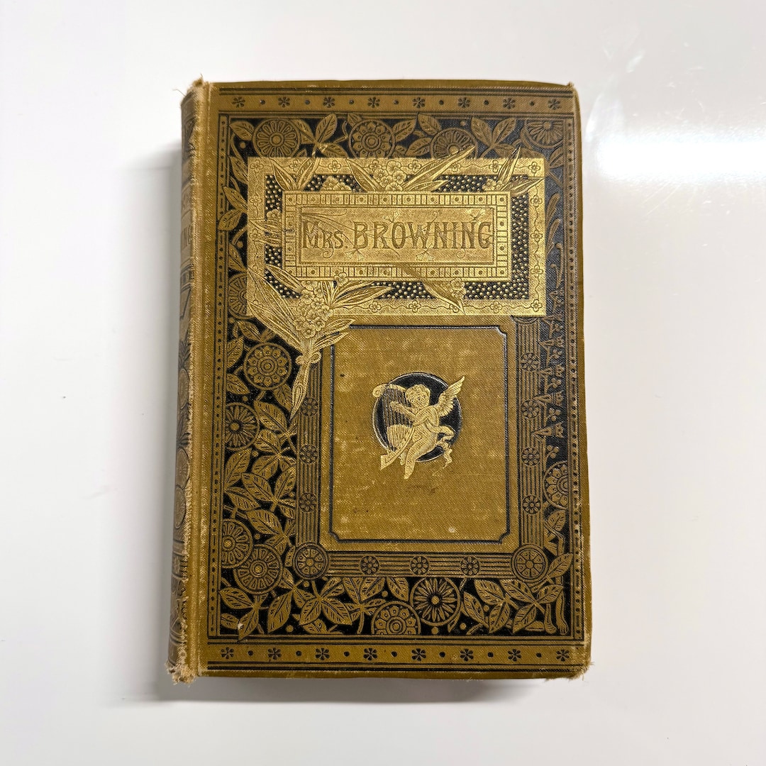 Rare 1884 Antique Poetry Book Mrs Browning - Poetical Works of ...