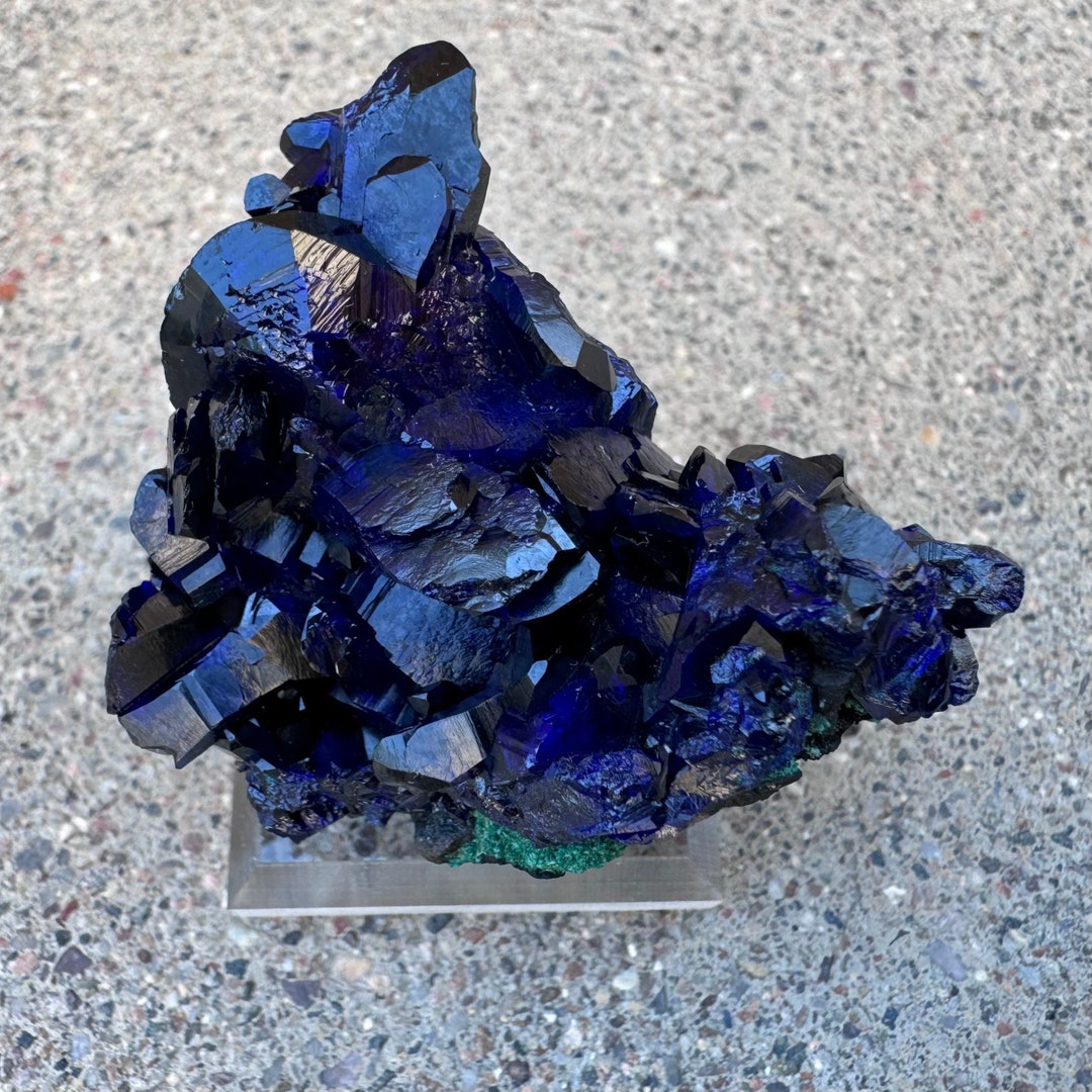 Rare 1.5” Museum Quality Lustrous Azurite Crystal 26g Mineral Specimen ...