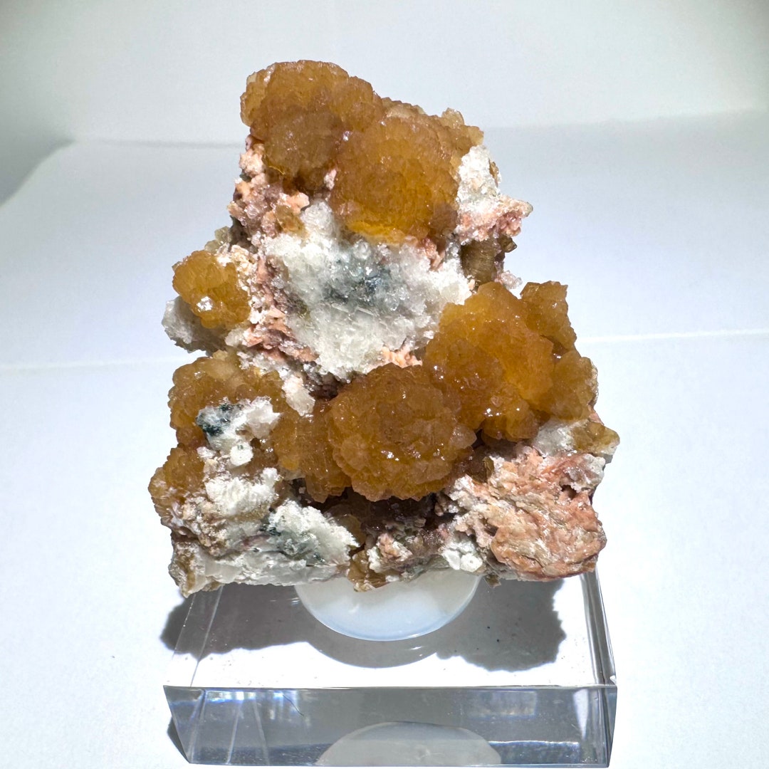 Kazakhstan Stellerite Crystals With Gmelinite, Chabazite Mounted ...