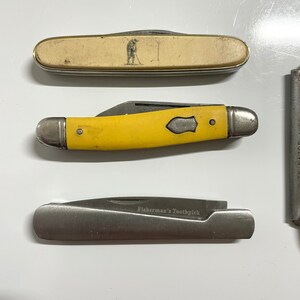 5pc Lot Vintage Collectible 1970s Pocket Knife Set Fishermans Toothpick ...