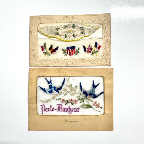 Embroidered Postcard - Etsy