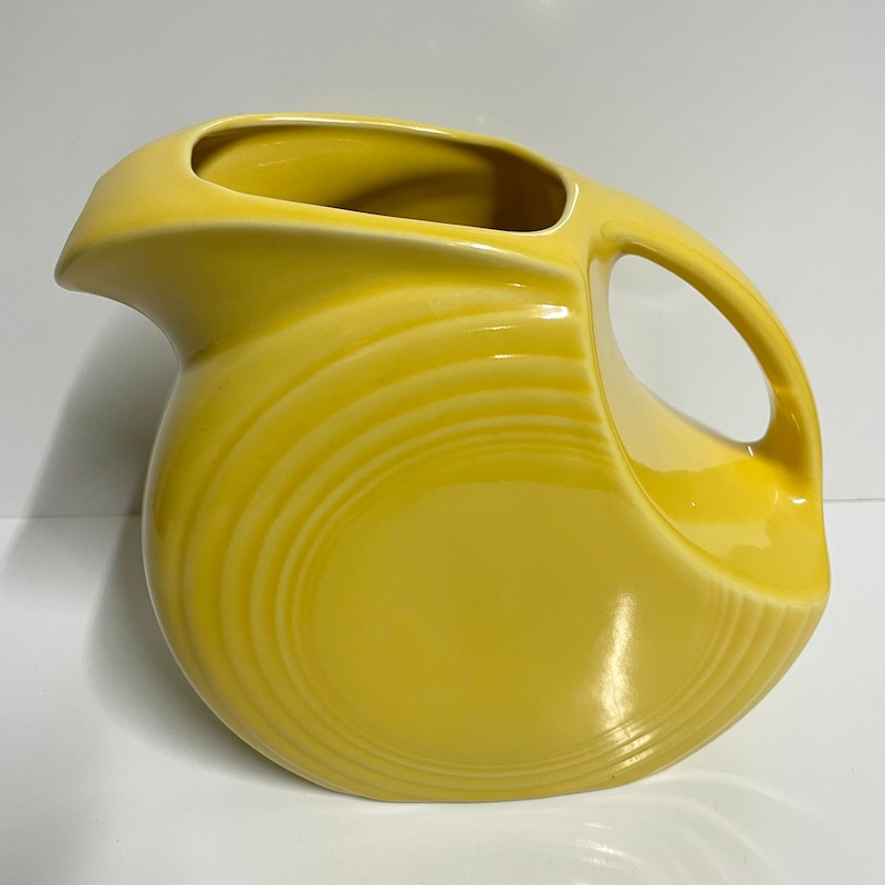 Yellow Ware Pitcher - Etsy