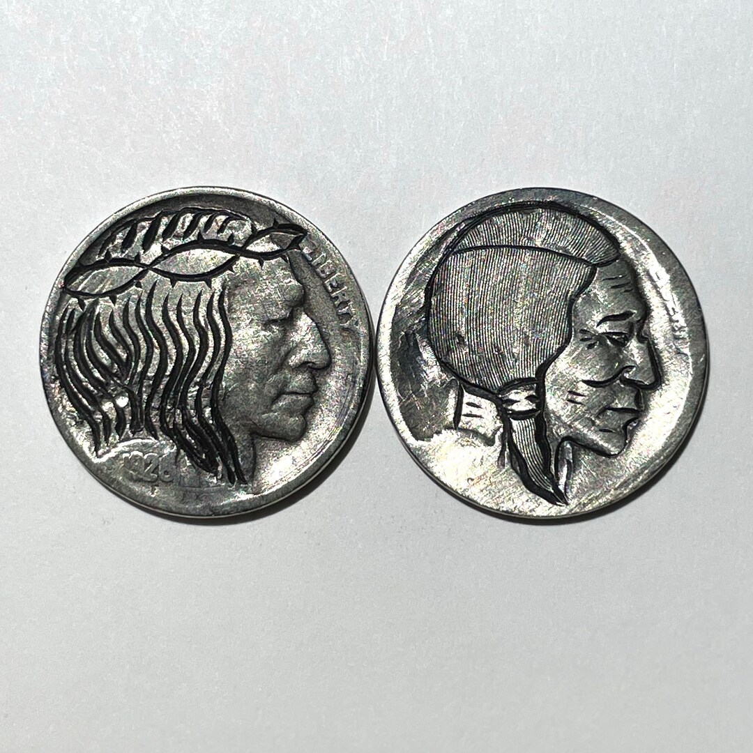 2pc Lot Real Buffalo Hobo Nickel Native American Coin Set Wholesale ...
