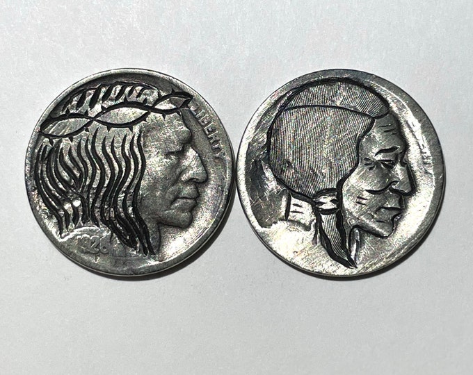 2pc Lot Real Buffalo Hobo Nickel Native American Coin Set Wholesale ...