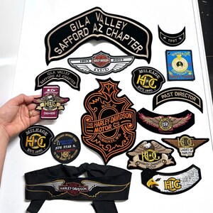 16pc Lot Vintage Harley Davidson Motorcycle Patch & Bandana Set ...