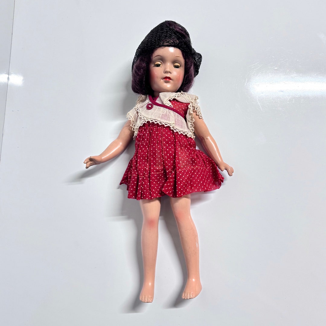 Antique 14” Large Collectible Doll 1950s Vintage Functional Childrens ...