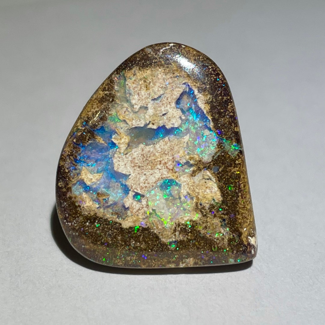Rare Boulder Opal Cab 16.3ct Polished Koroit Boulder Opal Crystal ...