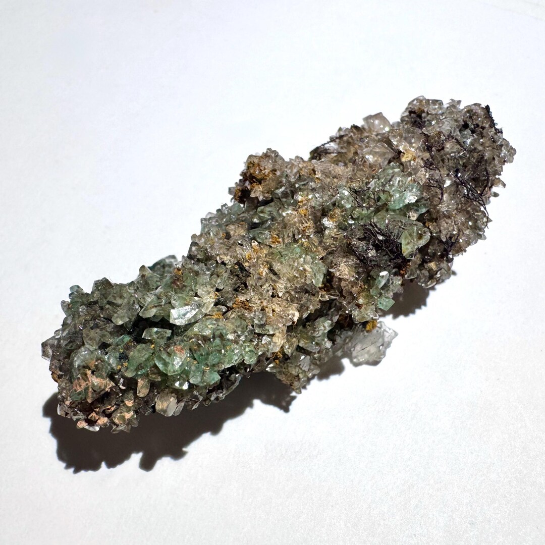 Rare 2.2” Arizona Cuprian Calcite, Copper, Crednerite Crystal Cluster ...