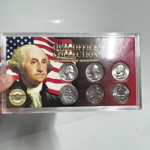 6pc Lot Washington Quarter Coin Set Oval Office Collection Coins ...