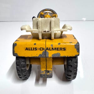Rare 4” Antique Allis Chalmers B-112 Yellow Toy Mower Die Cast Metal ...