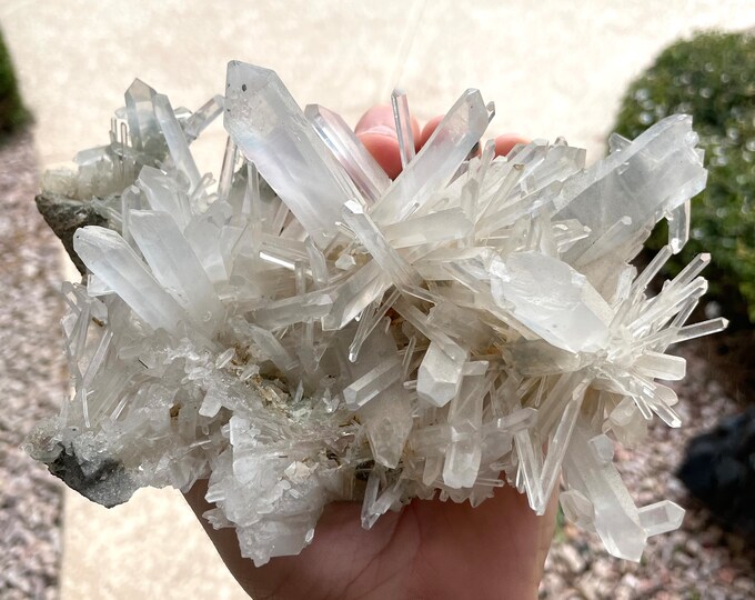 Rare 7” Museum Quality Solution Quartz Crystal Centerpiece 1.25lb Old ...