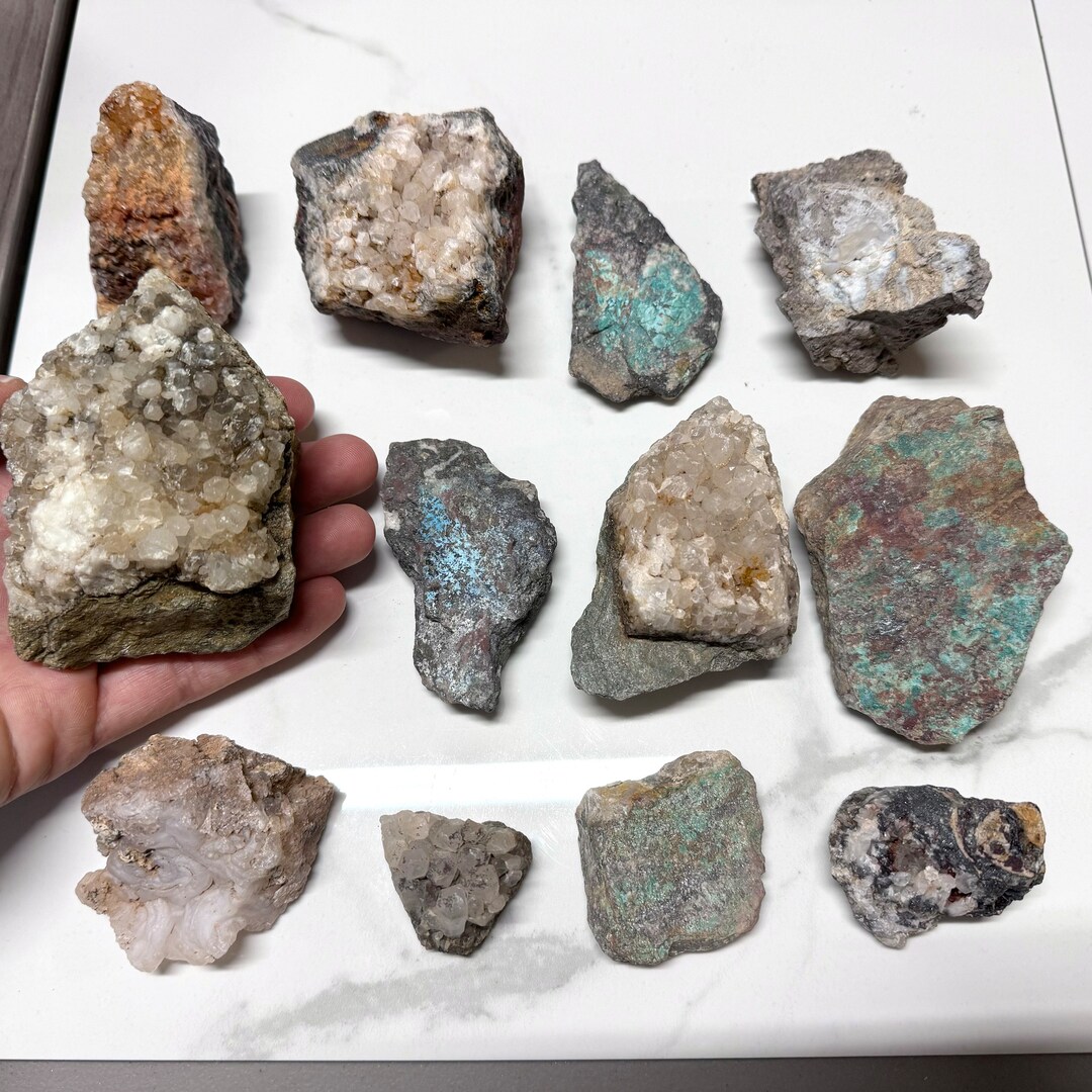 12pc Lot Arizona Mixed Crystal Set 3lb Wholesale Quartz, Chalcedony ...