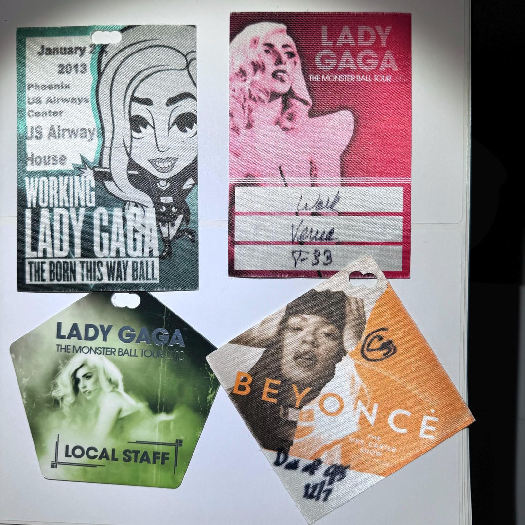 4pc Lot Lady Gaga & Beyoncé Concert Pass Set Collectible Pop Music ...