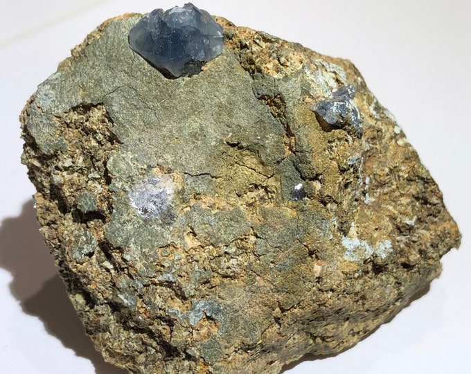 Rare 143g Natural Blue Quartz on Matrix Crystal Specimen - La Juanona ...