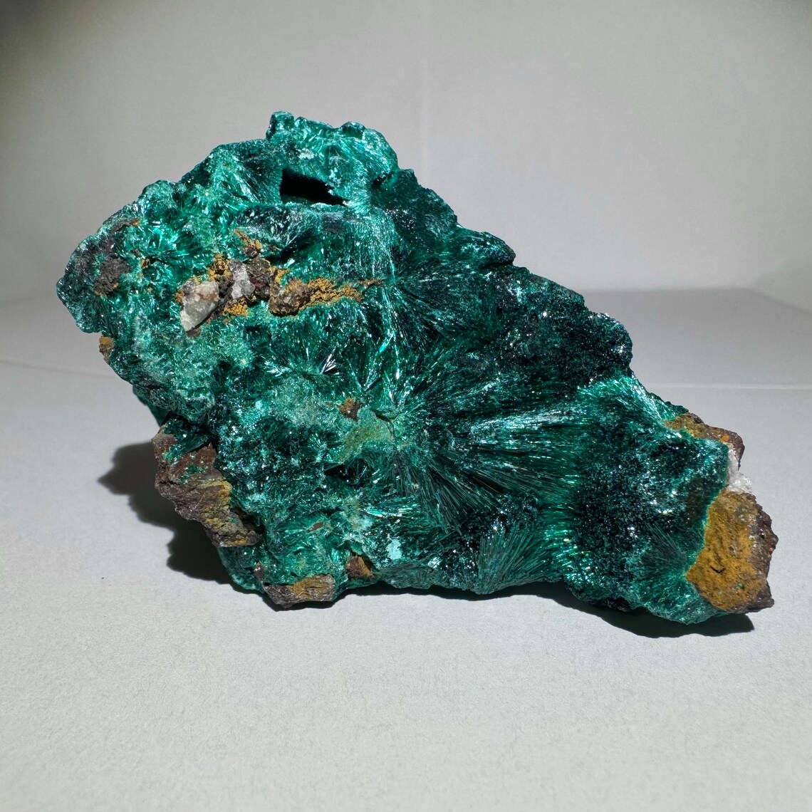 Rare 2.6” Fibrous Green Malachite Crystal Cluster 120g Mineral Specimen ...
