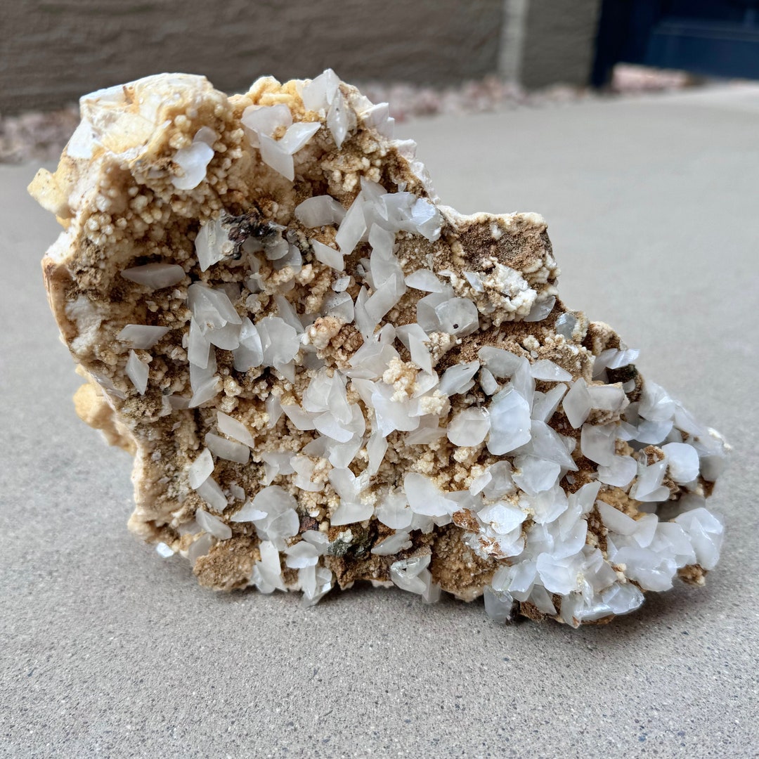 Rare 8” Large Kosovo Poker Chip Calcite & 2nd Gen Calcite Crystal ...