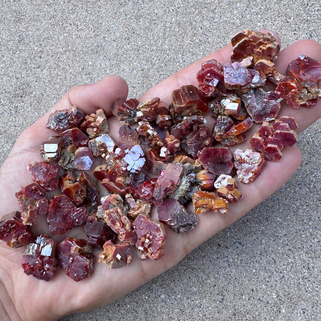 49pc Lot Red Vanadinite Crystal Cluster Set 258g Wholesale Mineral Set ...