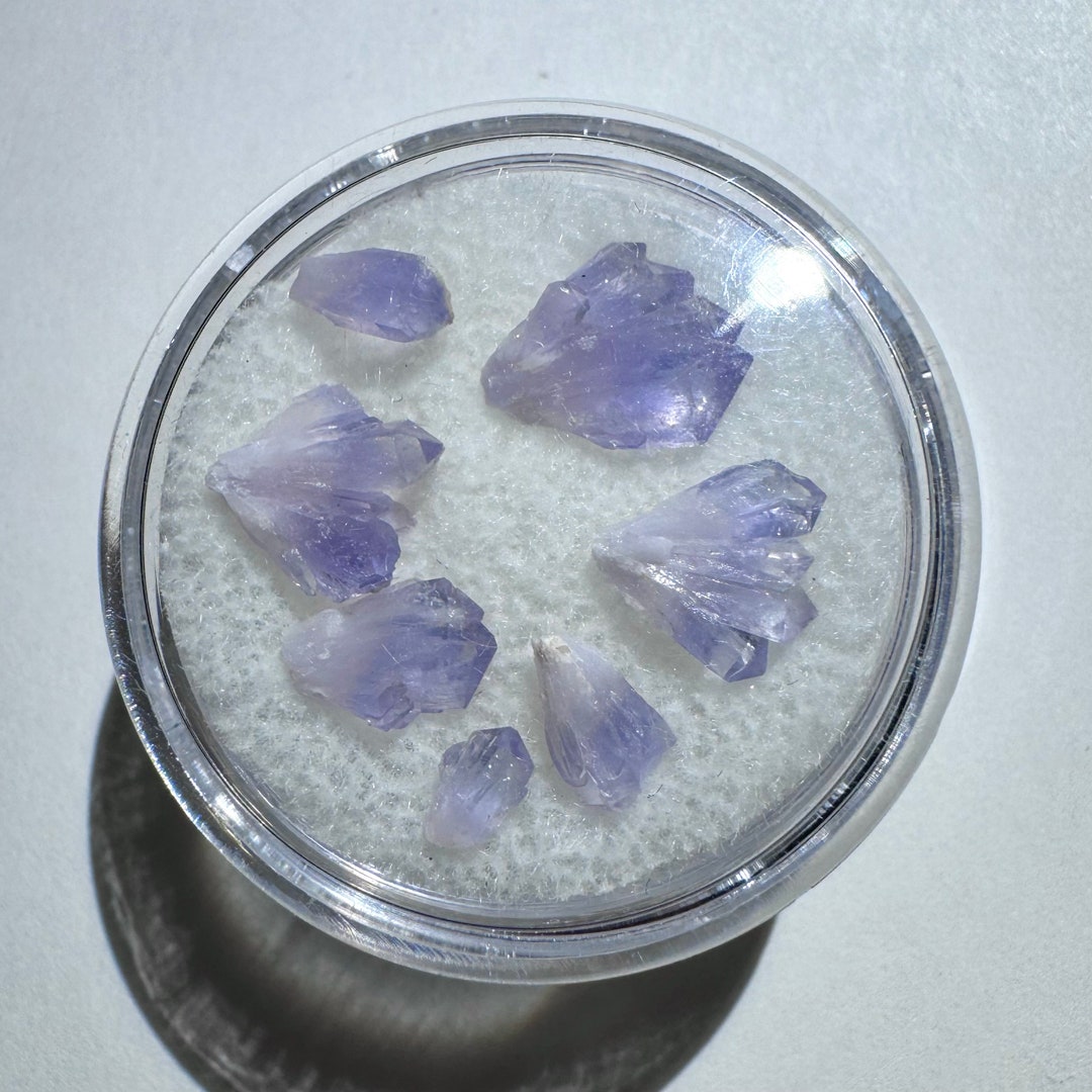 7pc Lot Nevada Purple Creedite Gem Pack Crystal Cluster Set Wholesale ...