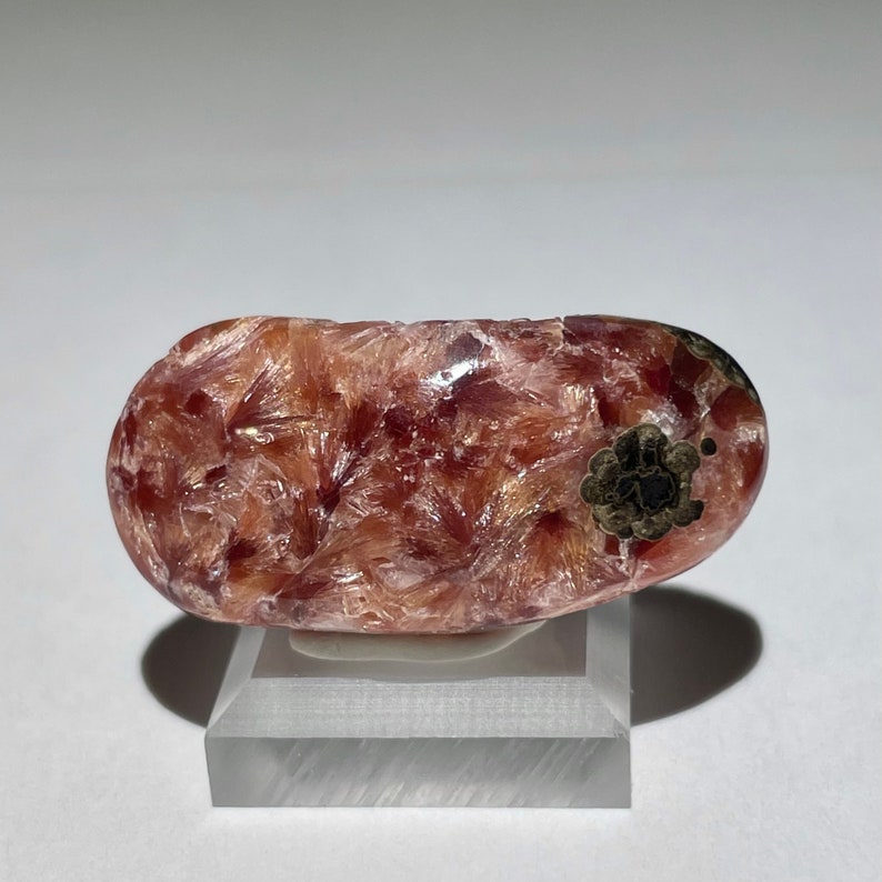 Rare 1.2 Inesite W Quartz & Freeform Polished Reverse Crystal - Etsy