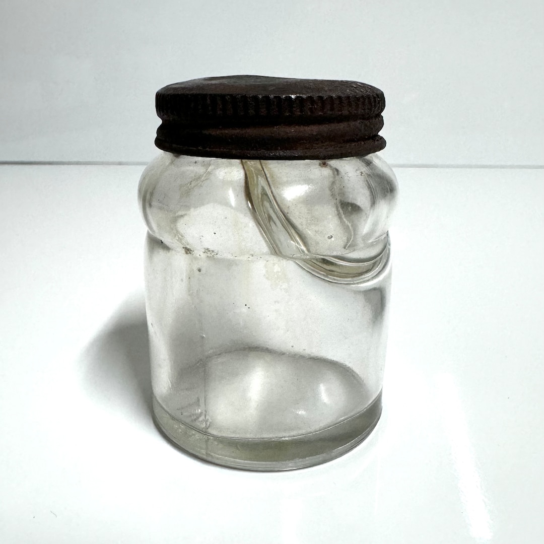 Rare 2.6” Antique Sheaffer's Skrip Glass Inkwell Jar With Original Cap ...