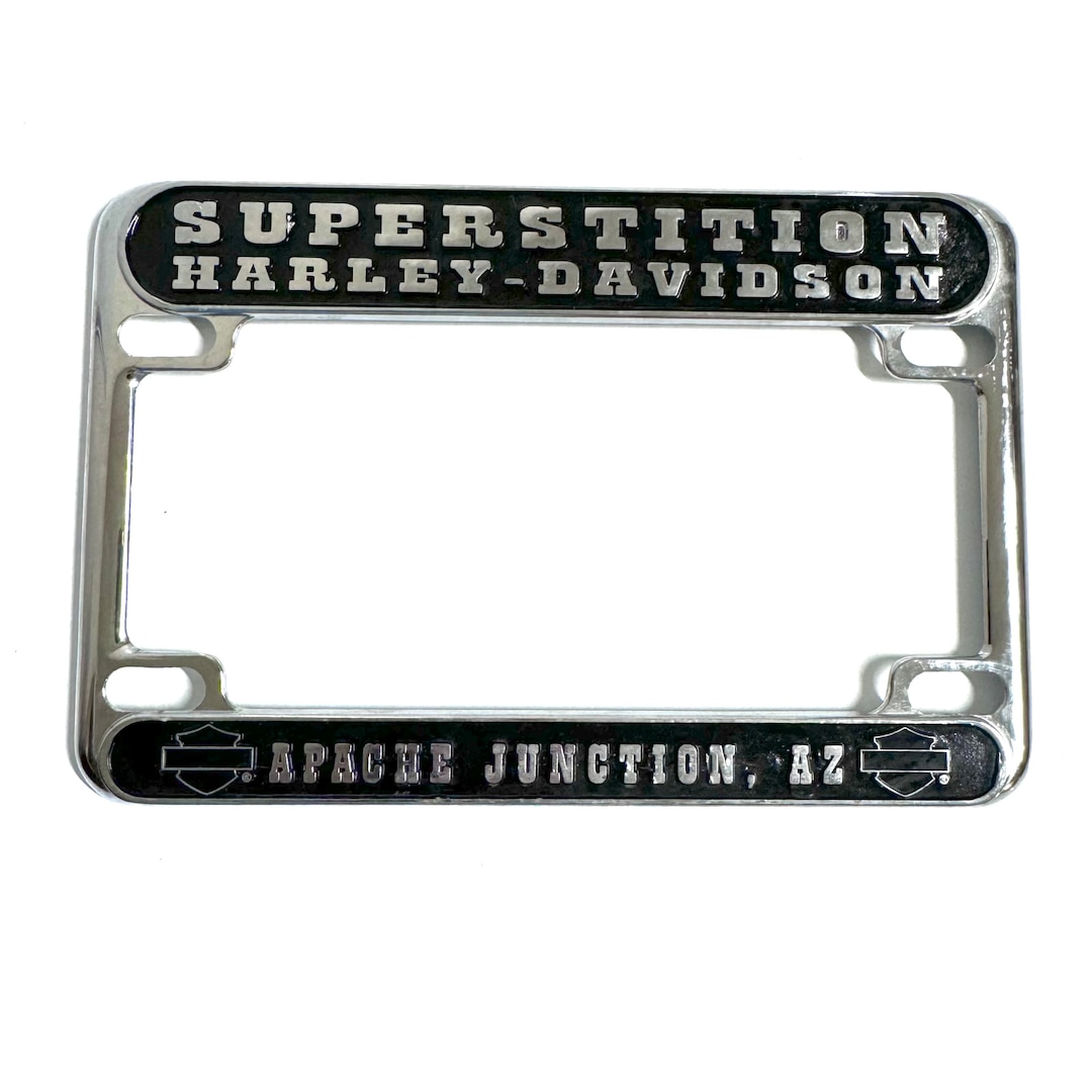 Vintage Harley Davidson Motorcycle Chrome License Plate Cover ...