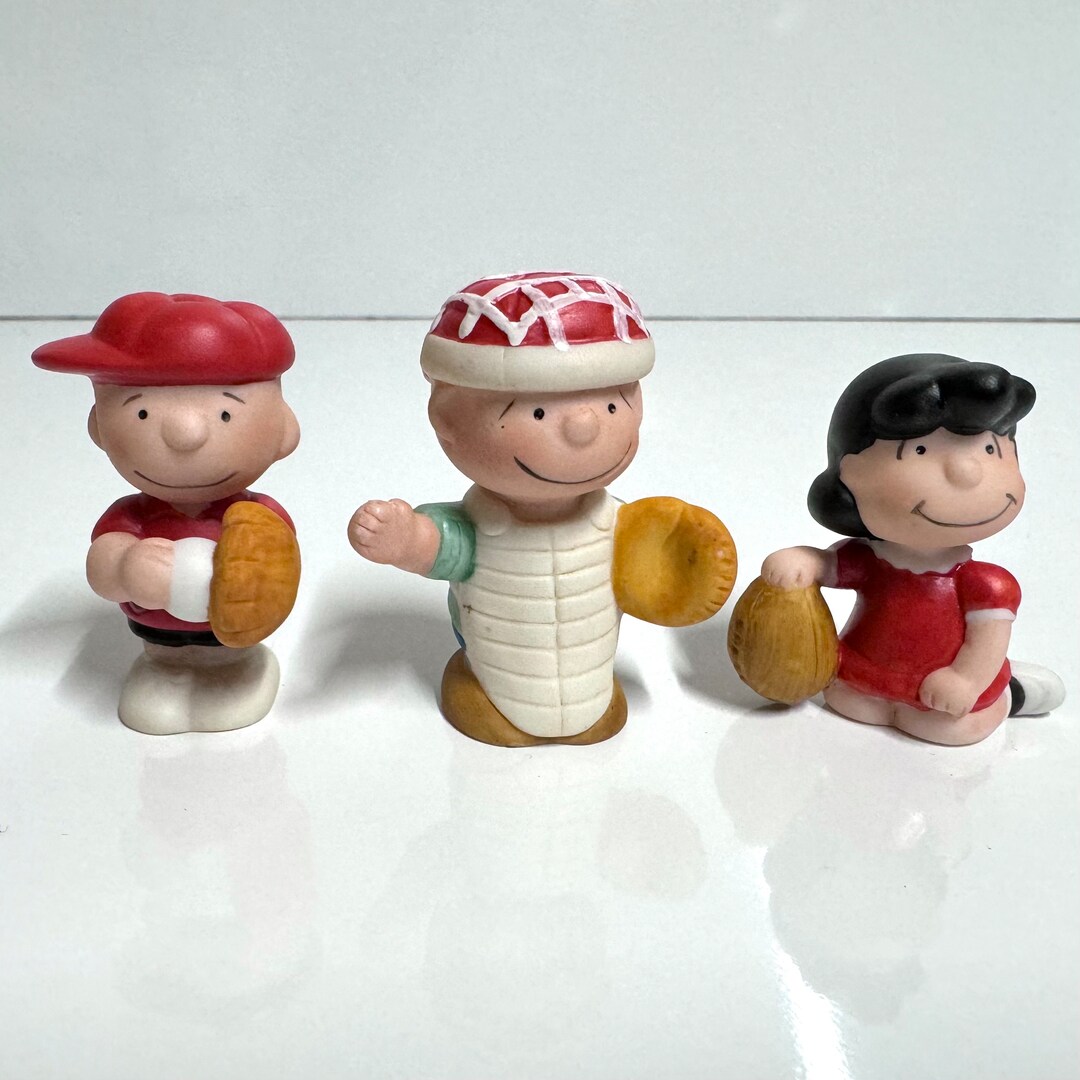 3pc Lot Vintage 1960s Peanuts Characters Porcelain Figurine Set Hand ...
