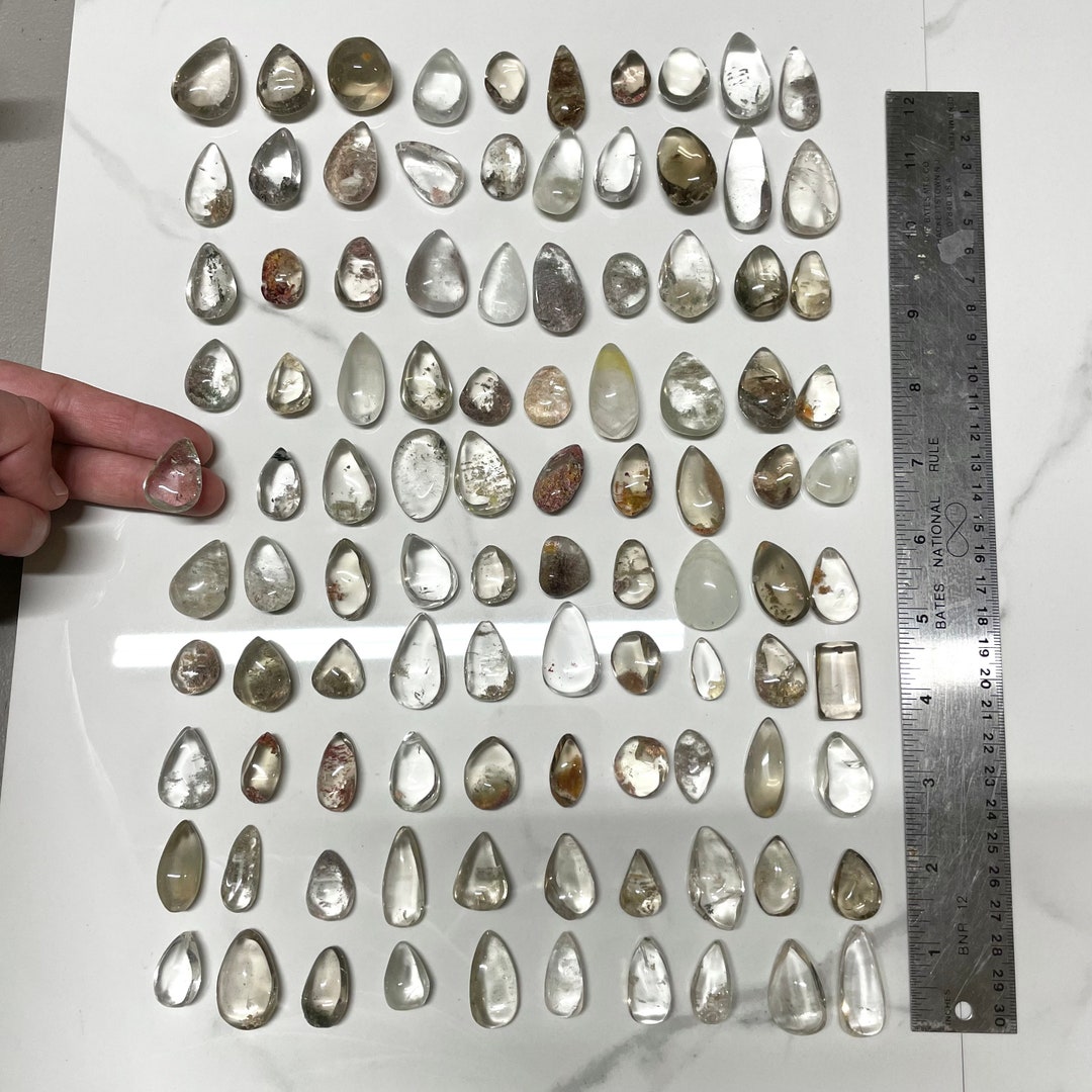 100pc Lot Freeform Chlorite Quartz Crystal Cabochon Set 1.2lb Wholesale ...