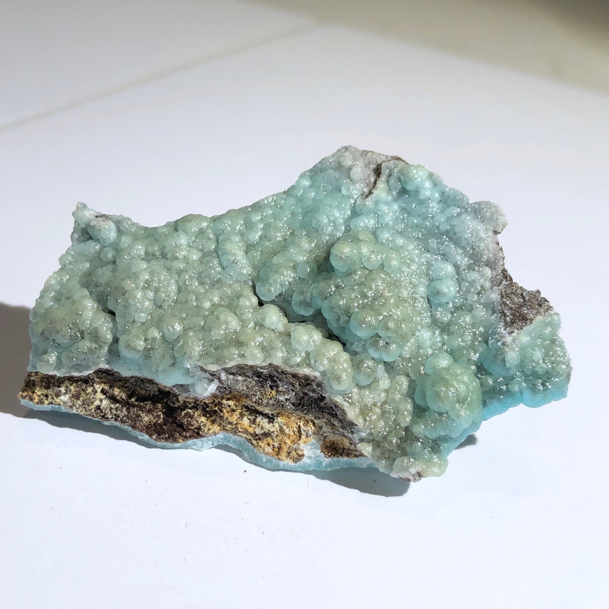Rare 2.4” Museum Quality Blue Botryoidal Hemimorphite Crystal Cluster ...