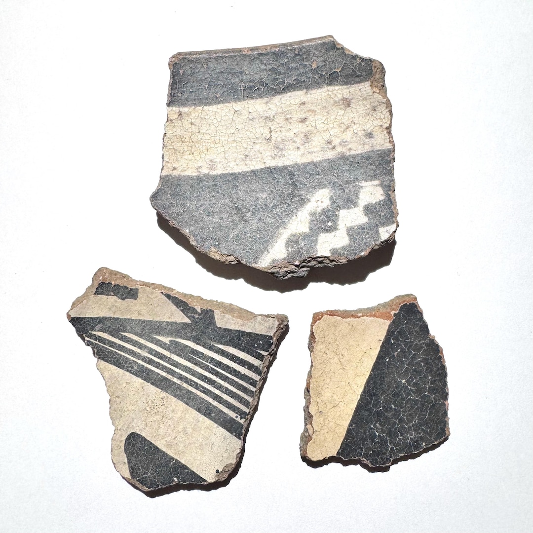 3pc Lot Genuine Ancient Anasazi Native American Pottery Artifacts Set ...
