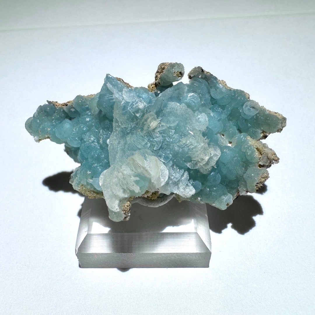 Rare 1.4 Arizona Hemimorphite & Calcite Crystal Cluster 6.4g Old Stock ...