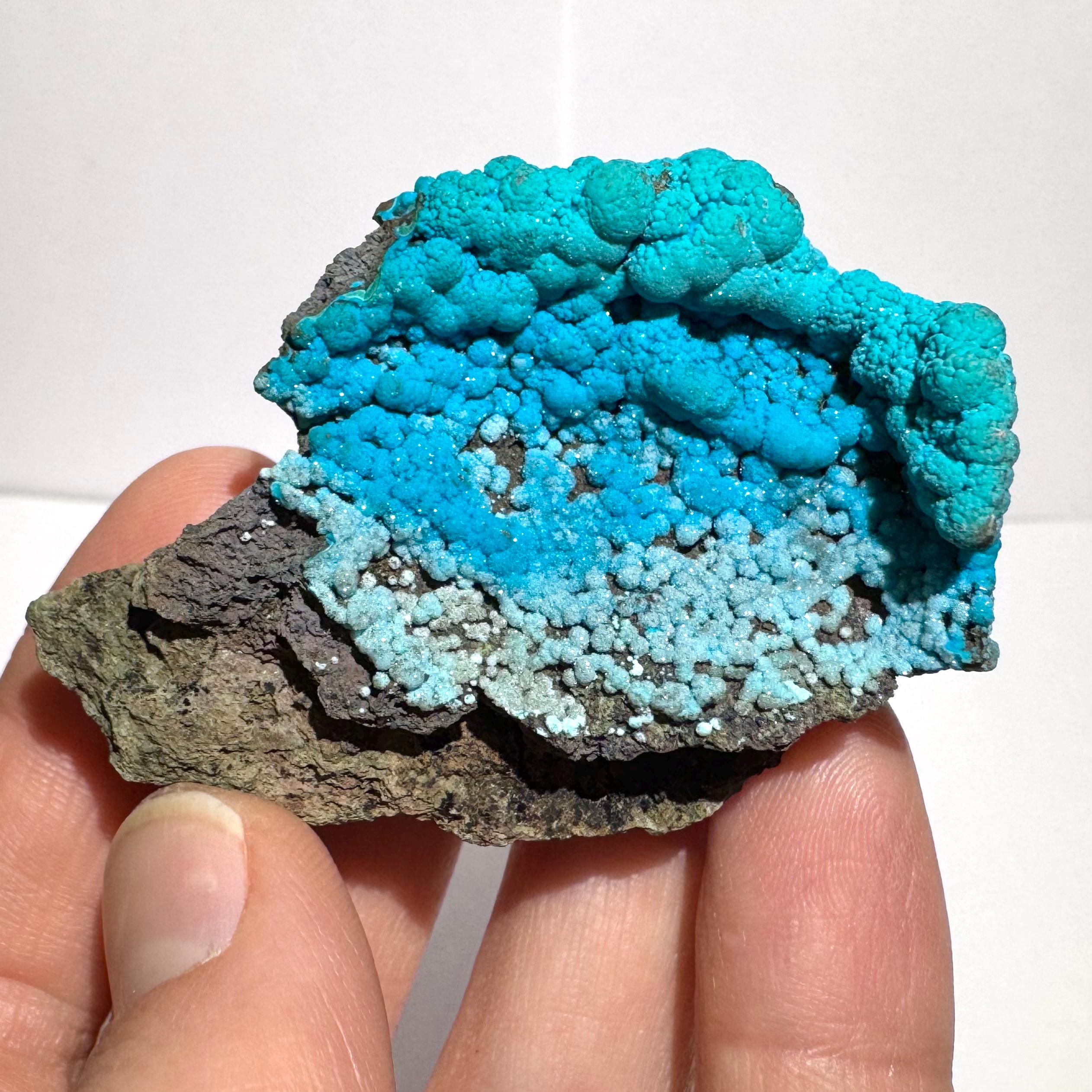 Rare 2.2” Museum Quality Arizona Druzy Quartz on Chrysocolla Crystal ...