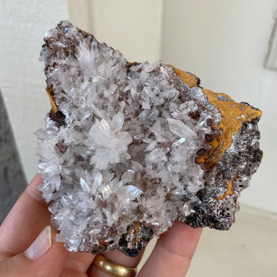Rare 3.9” XL Delicate Mexican Hemimorphite Crystal Cluster 123g Mineral ...
