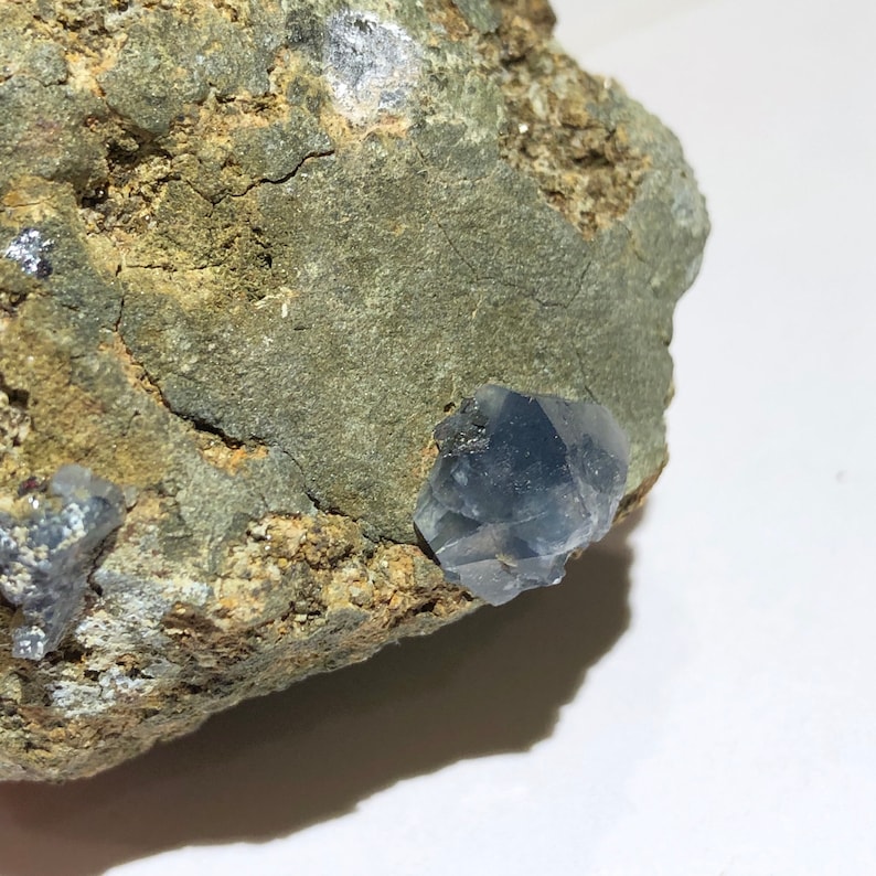 Rare 143g Natural Blue Quartz on Matrix Crystal Specimen La | Etsy