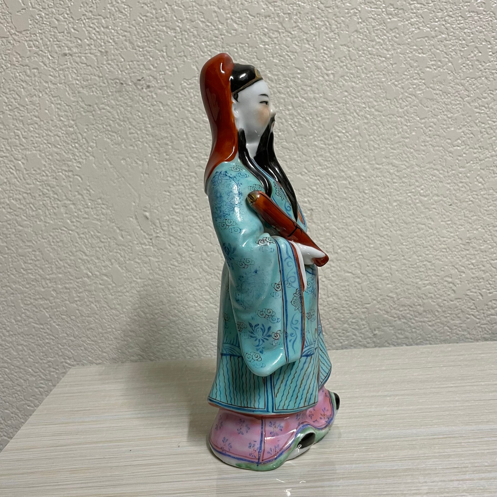 Vintage Immortal God Fu Porcelain Statue 9.5” 1.6lb Hand Painted 1982 ...