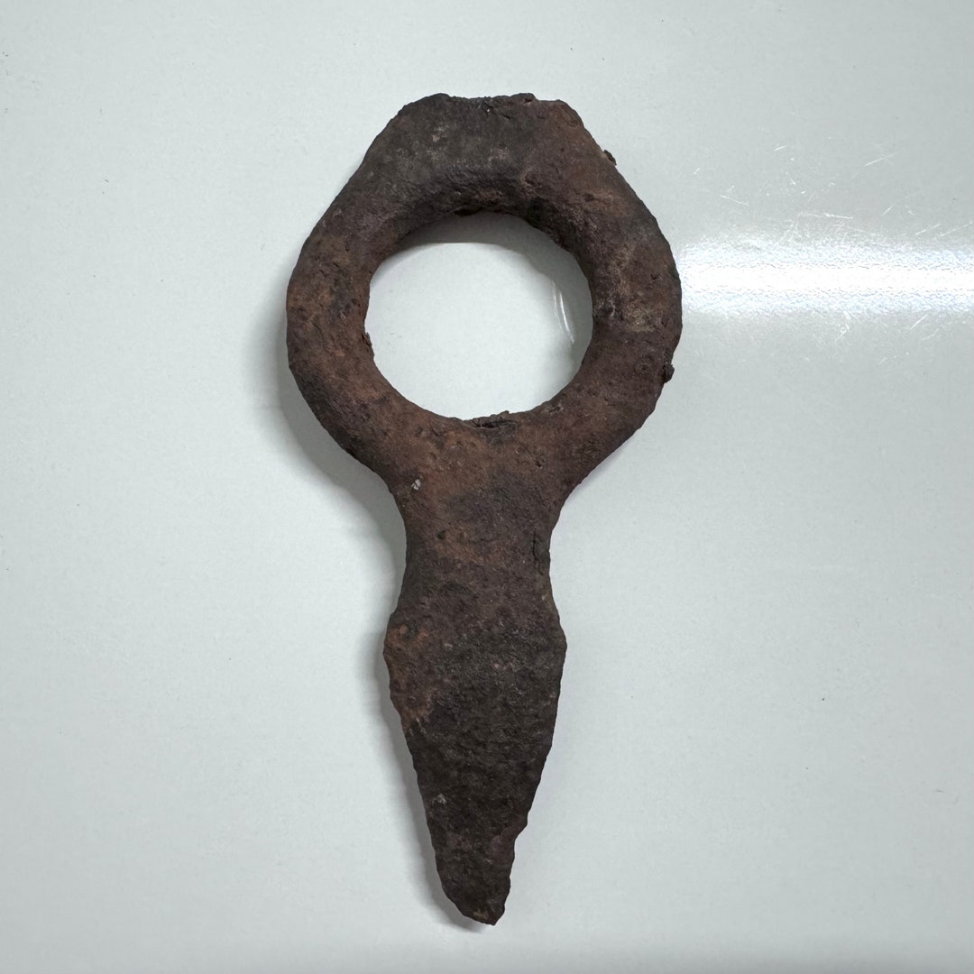 Antique 5.6” Primitive Iron ‘log Dog’ Logging Spike for Wood Transport ...