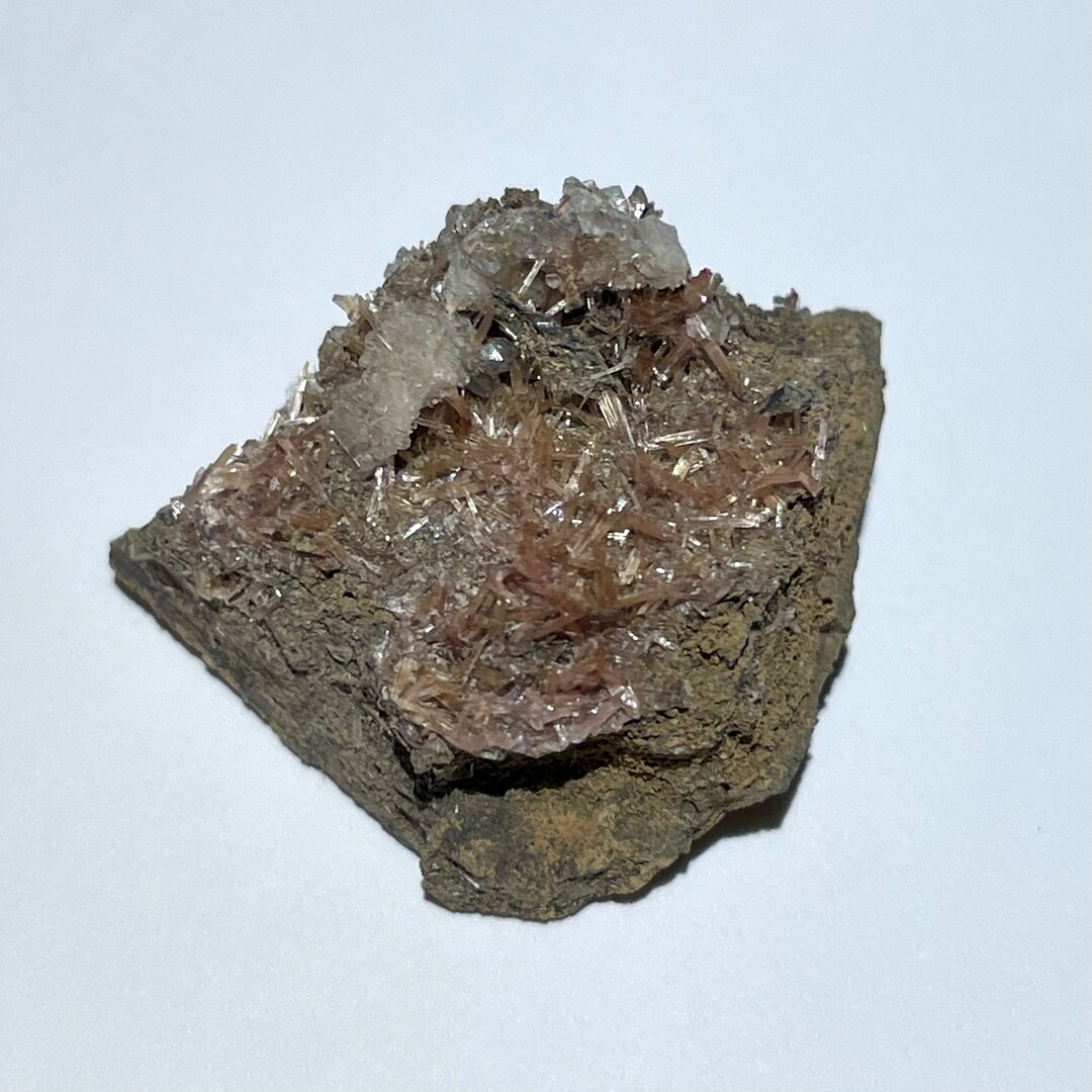 Rare 1” Inesite With Quartz Crystal Cluster 9.8g Crystal Specimen ...