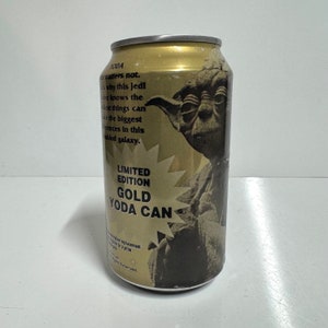 Vintage 1999 Pepsi Star Wars Gold Yoda Can Collectible Limited Edition ...