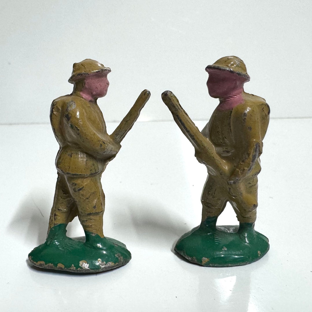 2pc Lot Vintage Barclay Manoil Lead Toy Soldier Set WW1 Soldier ...