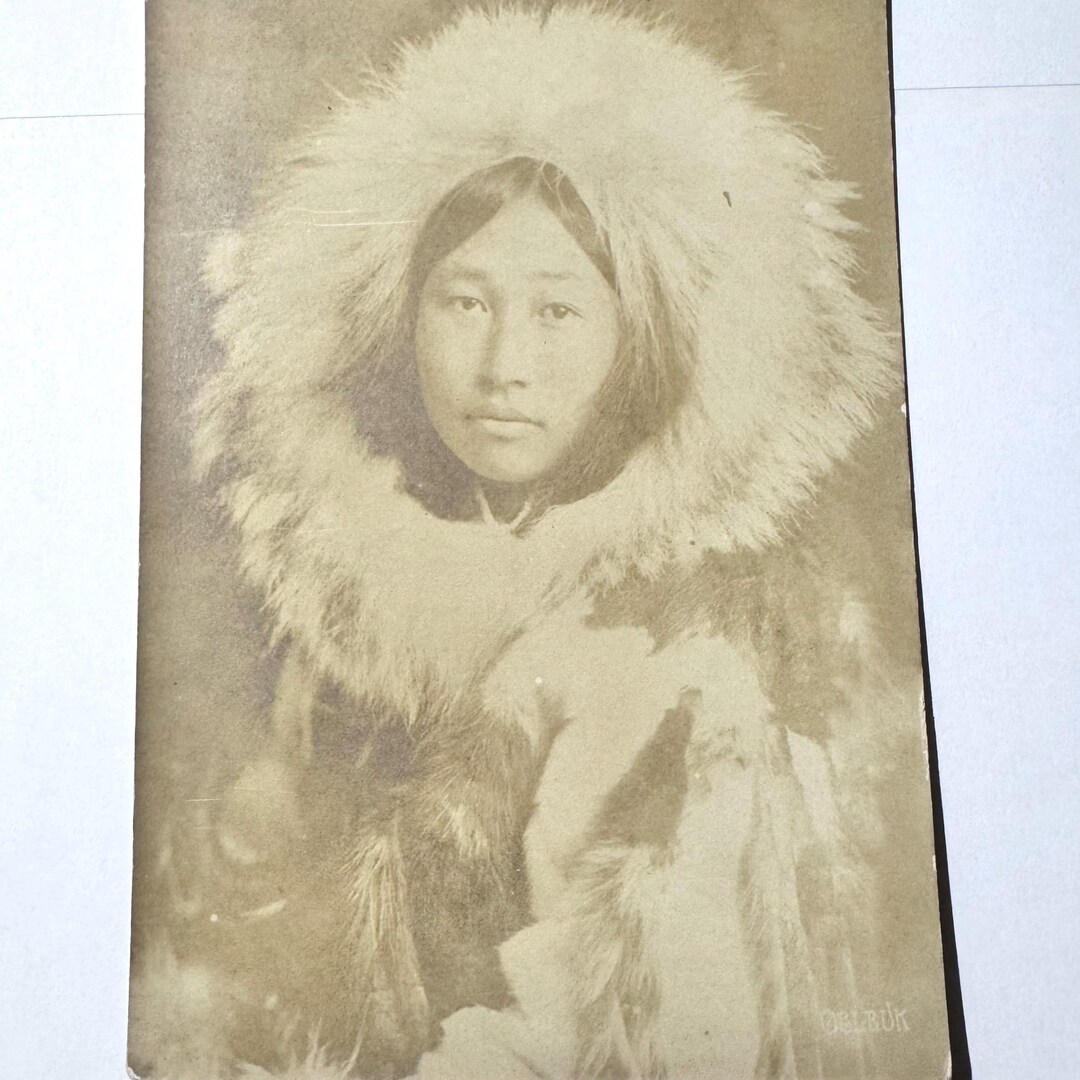 Rare Antique Photograph Beautiful Eskimo Woman Vintage Early 1900s Real ...